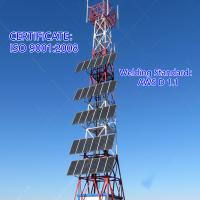 China Solar Panel Telecom Tower Self Supporting Structure Hot Dip Galvanized Steel 4KW for sale