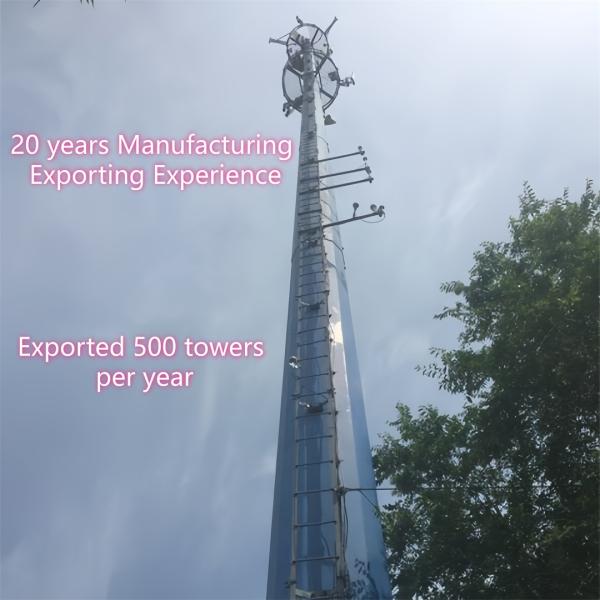 Quality Iron Wifi Cell Phone Antenna Tower 25m 40m Height Network Mobile Gsm Communication for sale
