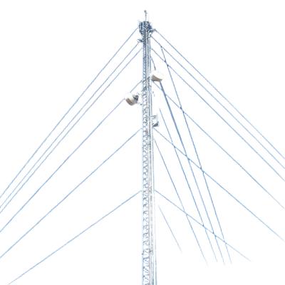 China Guyed Wire Tower constructed from structural steel grades including ASTM A36 and EN10025 S355JR for superior strength and durability for sale