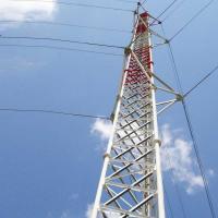 China Guyed Wire Tower designed extensive coverage elevation applications using steel materials proven engineering design codes for sale