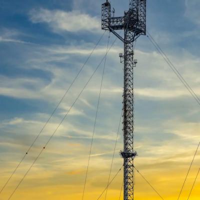 China Durable Guyed Wire Tower constructed with high strength steel cables providing solutions for tall slender structures for sale