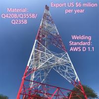 China Wireless Hot-dip galvanization 3-Legged Angular Tower for 5G and Wifi Internet Connectivity for sale