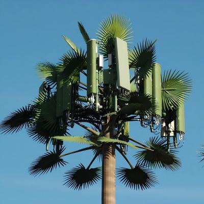 China 14 20 26M Scenic Spot Bionic  Tree Camouflaged Galvanized Outdoor 5G 4G Microwave Communication Mast for sale