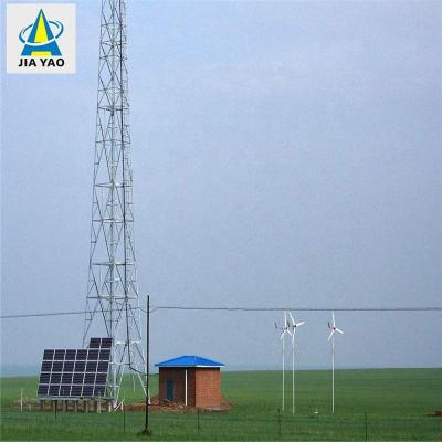 China Solar Panel Integrated Antenna Tower Galvanized 16 26 36M 5G 4G Remote Area Telecom Tower for sale