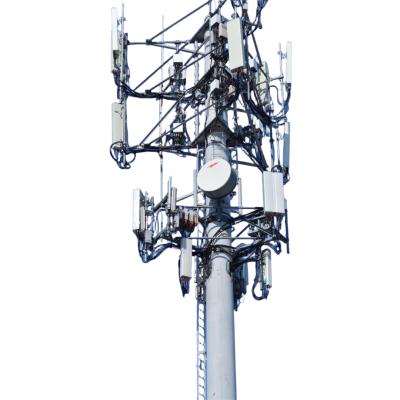 China 10 16 22M Space Saving Monopole Tubular Galvanized Outdoor 5G 4G Microwave Compact Communication Mast for sale