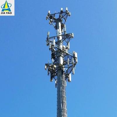 China 18 22 38M Durable Carbon Steel Monopole Communication Tower Multi Antenna Compatible for 4G 5G Network for sale