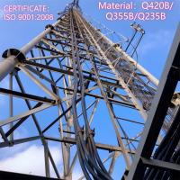 Long Life 3 Legged Tubular Steel Tower Galvanized Telecom Mast Designed ...