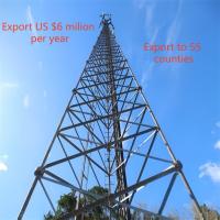 Heavy Duty 3 Legged Tubular Steel Tower Galvanized Telecom Structure ...
