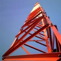 China High Resolution Triangular Radio Telecom 3 Legged Angular Steel Tower 40M/S for sale