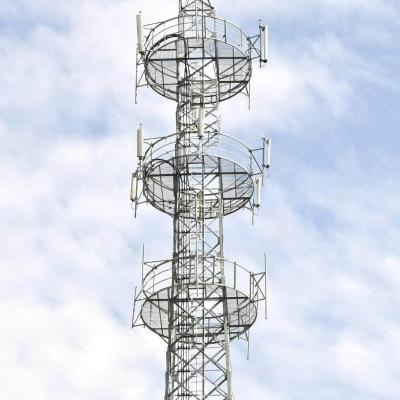 China 40M 80M 4 Legged Lattice Tower Heavy Load For Multi Operator Base Station for sale