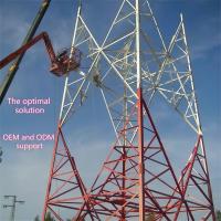 China 40M 80M 4 Legged Lattice Tower Heavy Load For Multi Operator Base Station for sale