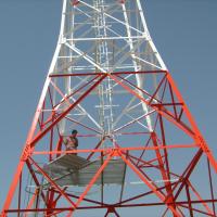 China Custom Height 4 Legged Angular Lattice Steel Tower For Commercial Complex 5G for sale