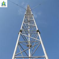 China 32M Wind Resistant Guyed Communication Tower For Island Telecom Coverage for sale