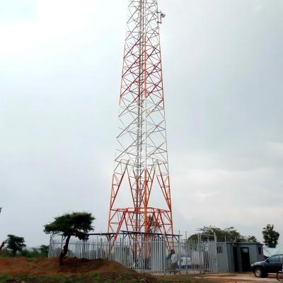 China 30 42 52 Meter Q355 Steel 4 Legged Angle Steel Tower Wide Coverage For High Speed Railway Hub for sale