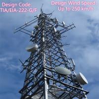 China 34 46 56 Meter Long Durability 4 Legged Communication Tower For Public Facility Network for sale