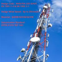 China 66M Uniform Load 3 Tube Tower Compact Structure For Residential Compound Telecom for sale