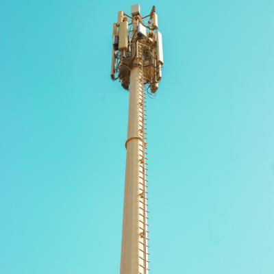 China 15M Hot Dip Galvanized Monopole Tower Internal Climber For Downtown Commercial District for sale