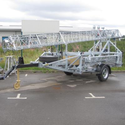China Portable Telescopic Steel Mast for Rapid Deployment Mobile Base Station and Emergency Surveillance with Industrial-Grade Lifting System and Stabilized Base for sale