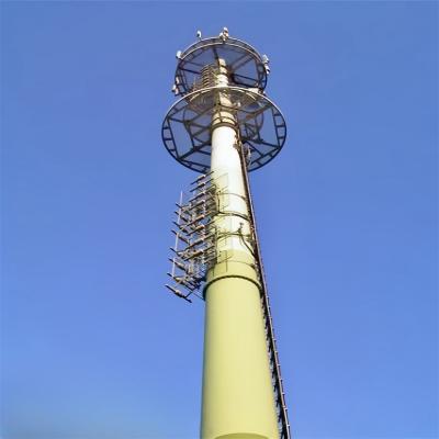 China 25m 35m Height Industrial-Grade Monopole Telecom Tower with Internal Cable Management and Slip-Joint Connection for Urban Smart City Base Station for sale