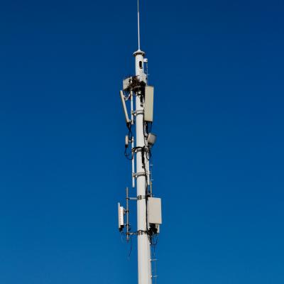 China 25m Industrial-Grade Monopole Telecom Tower with Multi-Functional Smart City Brackets and Internal Cable Protection for 5G Small Cell Deployment for sale