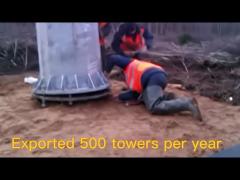 Goedkope Telecom Monopole gegalvaniseerd buisvormig staal paal staal secties toren