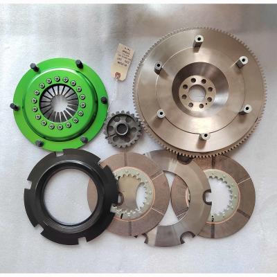 China Twin Disc Racing Clutch Kits gemaakt van 4140 staal fit Nissan Z35 24T 200mm Friction Plate Te koop