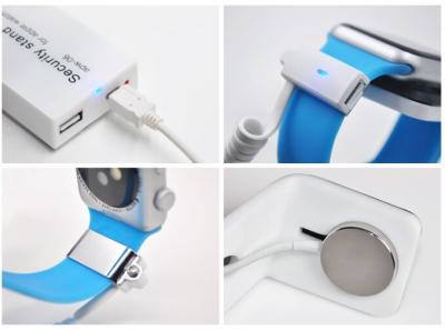 China Los dispositivos de exhibición elegantes antirrobo del escritorio del montaje de la alarma de la exhibición del reloj del ASISTENTE para el teléfono hacen compras en venta