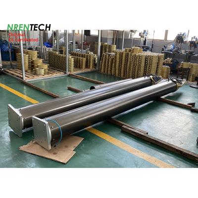 China 30 m mastro telescópico pneumático trancável 300 kg cargas úteis 5,5 m altura fechada-para antena à venda