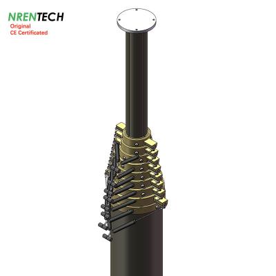 China 30 m verriegelbarer pneumatischer Teleskopmast 300 kg Nutzlast 5,5 m geschlossene Antennenhöhe zu verkaufen