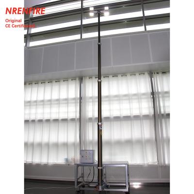 China 4.6m pneumatic telescopic mast light tower-inside wires-4x60W LED-remote control-for mobile light tower or solar tower en venta