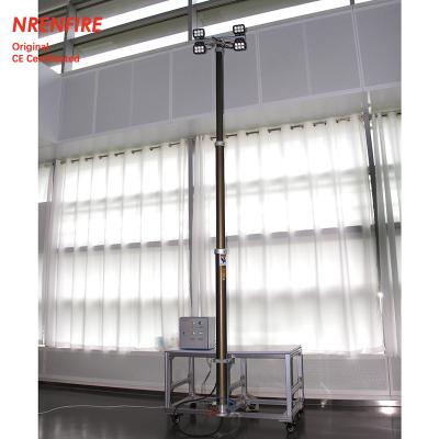 China 4.6m pneumatic telescopic mast light tower-inside wires-4x60W LED-remote control-for mobile light tower or solar tower en venta