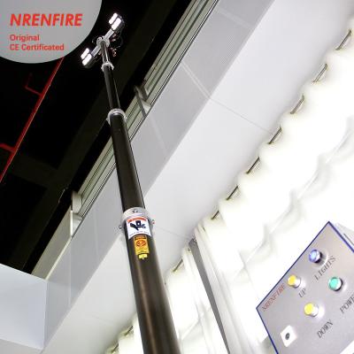 China 4.6m pneumatic telescopic mast light tower-inside wires-4x60W LED-remote control-for mobile light tower or solar tower en venta