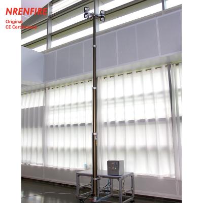 China 4.6m pneumatic telescopic mast light tower-inside wires-4x60W LED-remote control-for mobile light tower or solar tower en venta