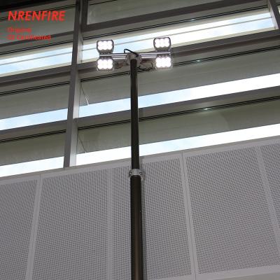 China 4.6m pneumatic telescopic mast light tower-inside wires-4x60W LED-remote control-for mobile light tower or solar tower en venta
