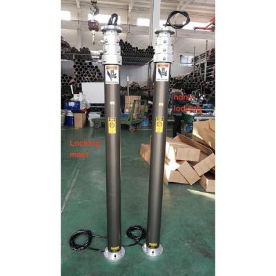 4.2m pneumatic telescopic mast for mobile CCTV trailer 1.5m retracted height CCTV mast electric air compressor driven