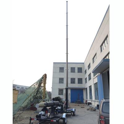 China das telecomunicações móveis telescópicas pneumáticas lockable da antena das cargas úteis do mastro 400kg de 9m torre telescópica pneumática do mastro à venda