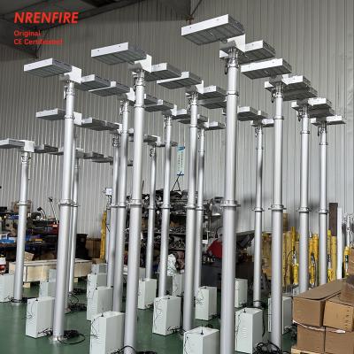 China Torre de mastro de luz telescópico pneumático montada em veículo de incêndio de 6m para unidade pan-tilt de caminhão de bombeiros - controle remoto à venda