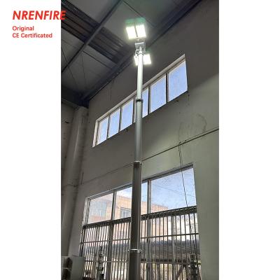 China vertical mounted 7.5m pneumatic telescoping mast light tower for fire tender 480W LED for sale