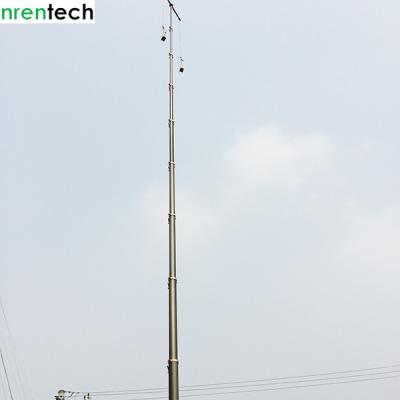 China mastro telescópico pneumático de travamento 150kg payloads-NR-4.4-25-150L-10S-98-316 de 25m à venda