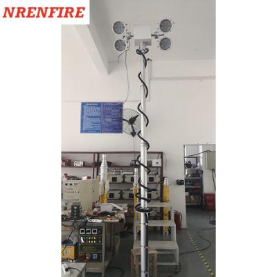 China 2.8m height roof mast light tower pneumatic telescopic mast vehicle roof mounted night scan foldable mast light tower for sale