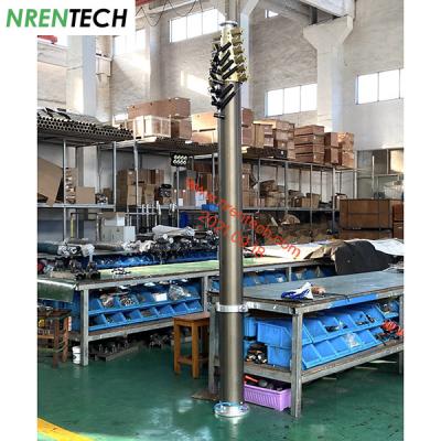 China Mastro de telescópio pneumático de 12 m para CCTV de vigilância móvel à venda