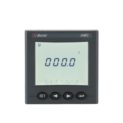 China Acrel AMC72L-DV single phase 1 phase DC solar voltage meter with RS485 Modbus-RTU communication for sale