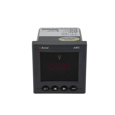China Acrel AMC72-DV/C LED display single phase DC voltage monitoring panel meter with RS485 Modbus-RTU for sale