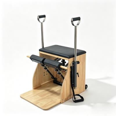 China Rubber Wood Beginner Yoga Pilates Equipment Wunda Chair Detachable for sale