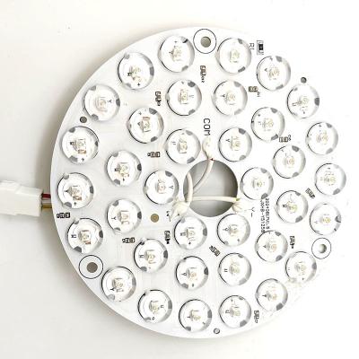 China High Lumen 230V 15W 110MM 36V  3CCT Spare Part Ceiling Fan PCB Board Driver Less LED Modules Dimming And Color Adjustment for sale
