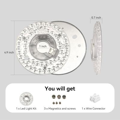 China 4.92” Universal Ceiling Fan Led Light Replacement for Ceiling Fan Flush Mount Ceiling Light, 18W 3CCT 3000K 4000K 6000K 1500LM CRI90 Dimmable Affordable Solution for Hampton Bay Harbor Breeze Hunter for sale