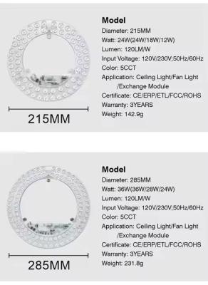 Cina ERP ETL Certified 24W Round LED Panel Light con CCT regolabile in vendita