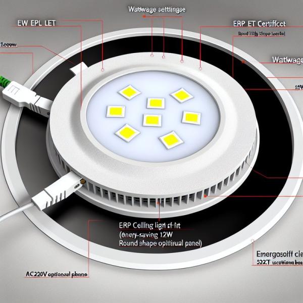 Quality ERP ETL Certified 24W Round LED Panel Light with Adjustable CCT for sale