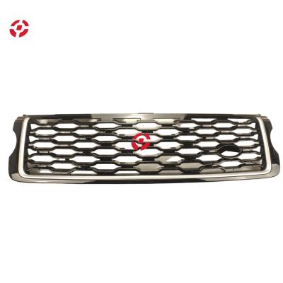 China All-black silver bar grille Radiator grille for 2013 Land Rover modified to fit 2018 model Front bumper grille OE LR077427 LR083321 for sale