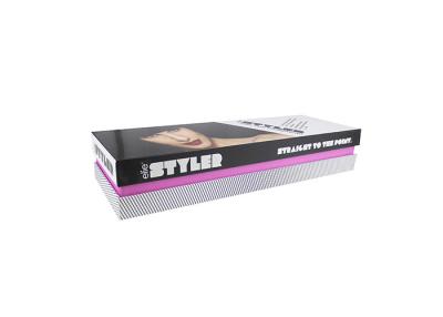 China Hair Tool Colorful Paper Box , Eco Friendly Curling Iron Spot Uv Box For Retail for sale